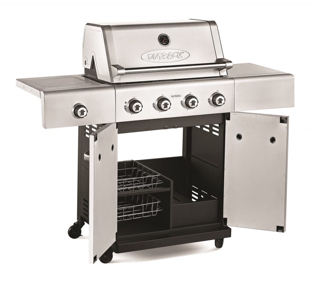 Outback Jupiter 4 Burner Gas BBQ - Stainless Steel - Burleydam Garden ...