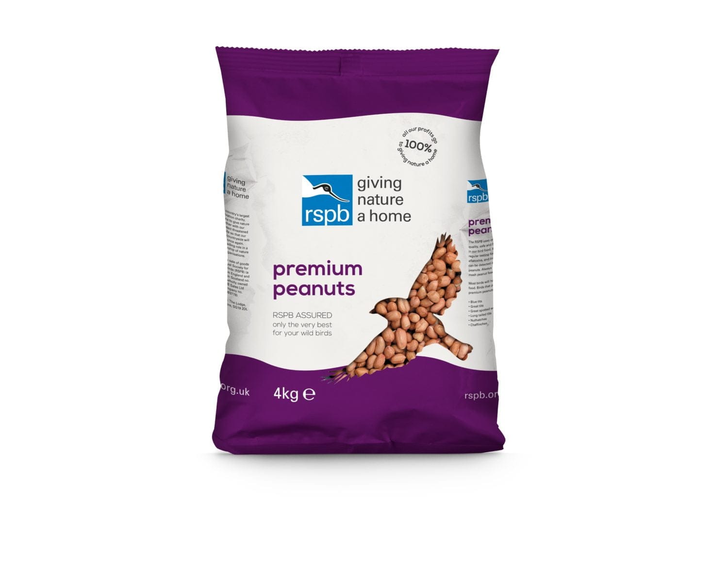 RSPB Premium Peanuts - 4kg - Burleydam Garden Centre