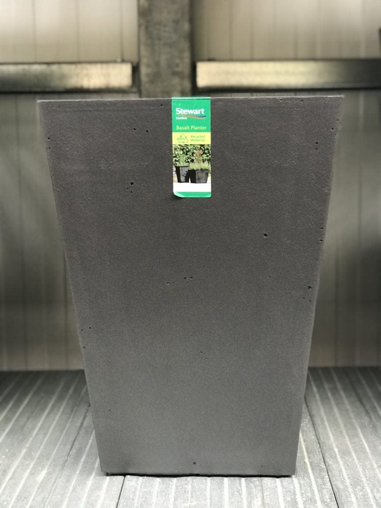 Stewart Garden - Tall Basalt Planter - 40 cm - Grey - Burleydam Garden ...