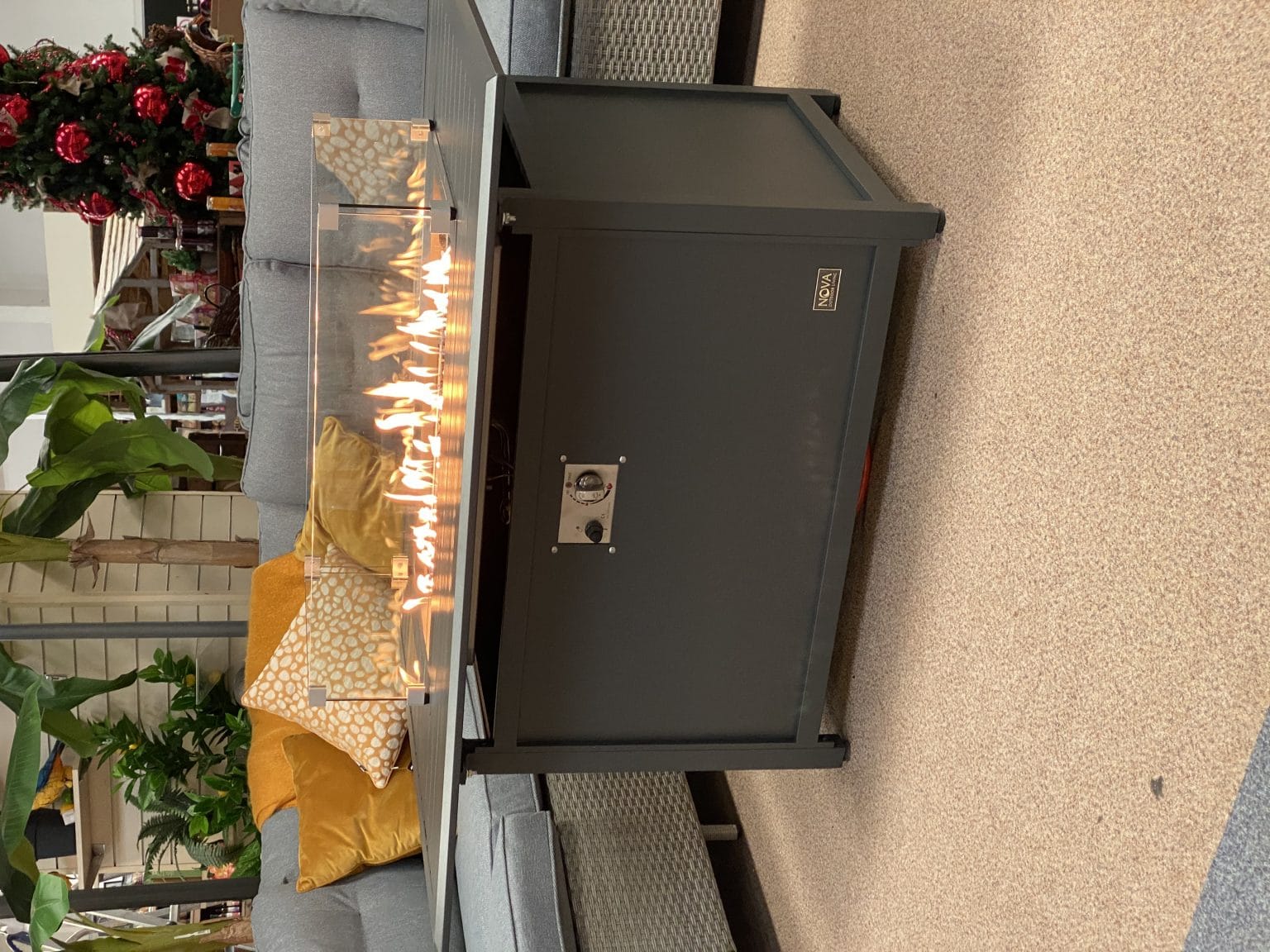 Nova Mercury Rectangular Fire Pit Table - Burleydam Garden Centre