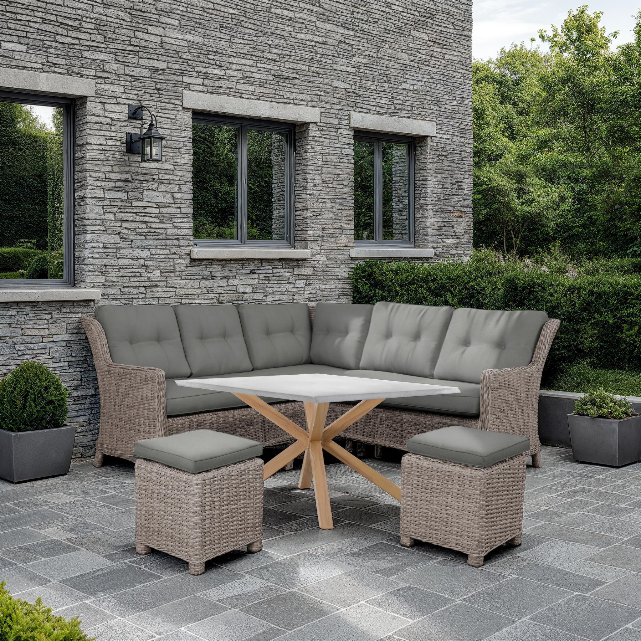 Supremo Lagos Mini Corner Set - Burleydam Garden Centre