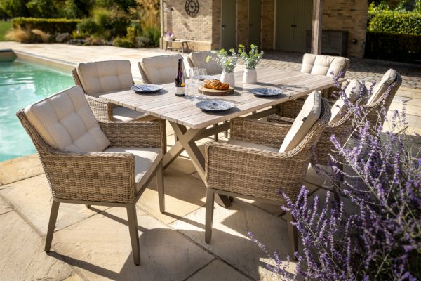 Hartman Arley 8 Seat Rectangular Dining Set - Burleydam Garden Centre